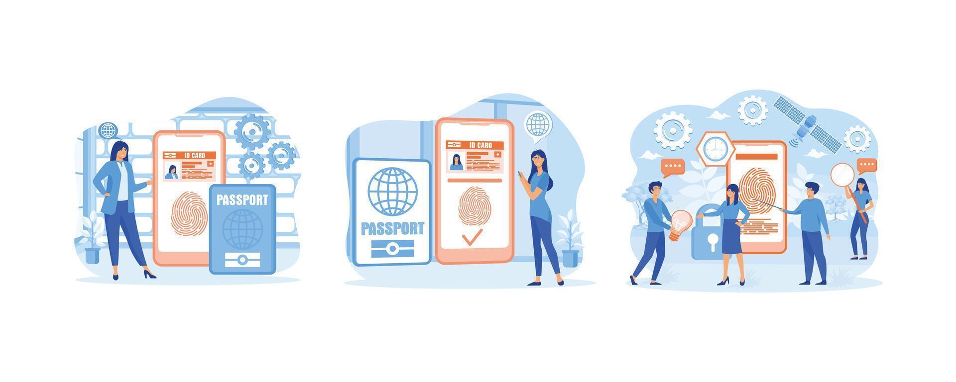 Biometric Documents In Smartphone App Digital Passport And Driver