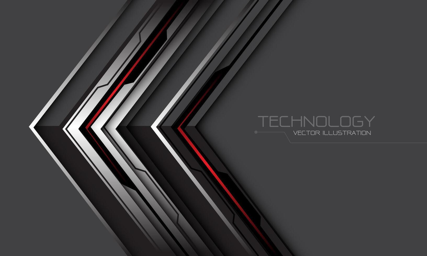 Abstract silver black circuit red cyber arrow direction geometric on ... Abstract silver black circuit red cyber arrow direction geometric on ...