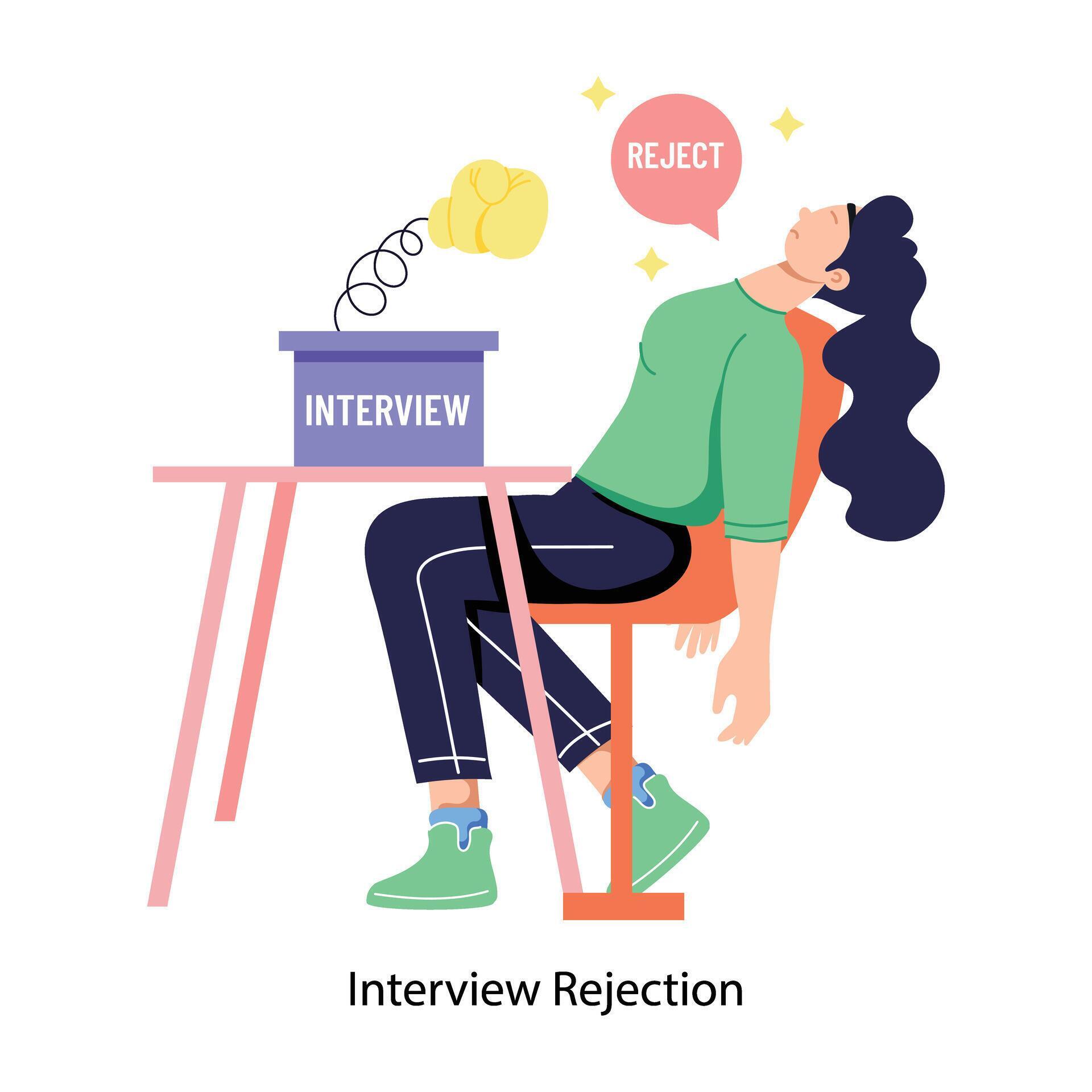 Trendy Interview Rejection 45353633 Vector Art at Vecteezy
