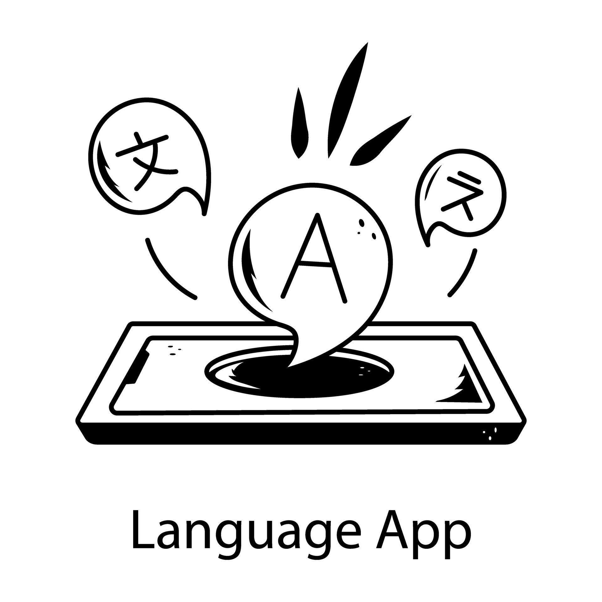 Trendy Language App 45353877 Vector Art at Vecteezy