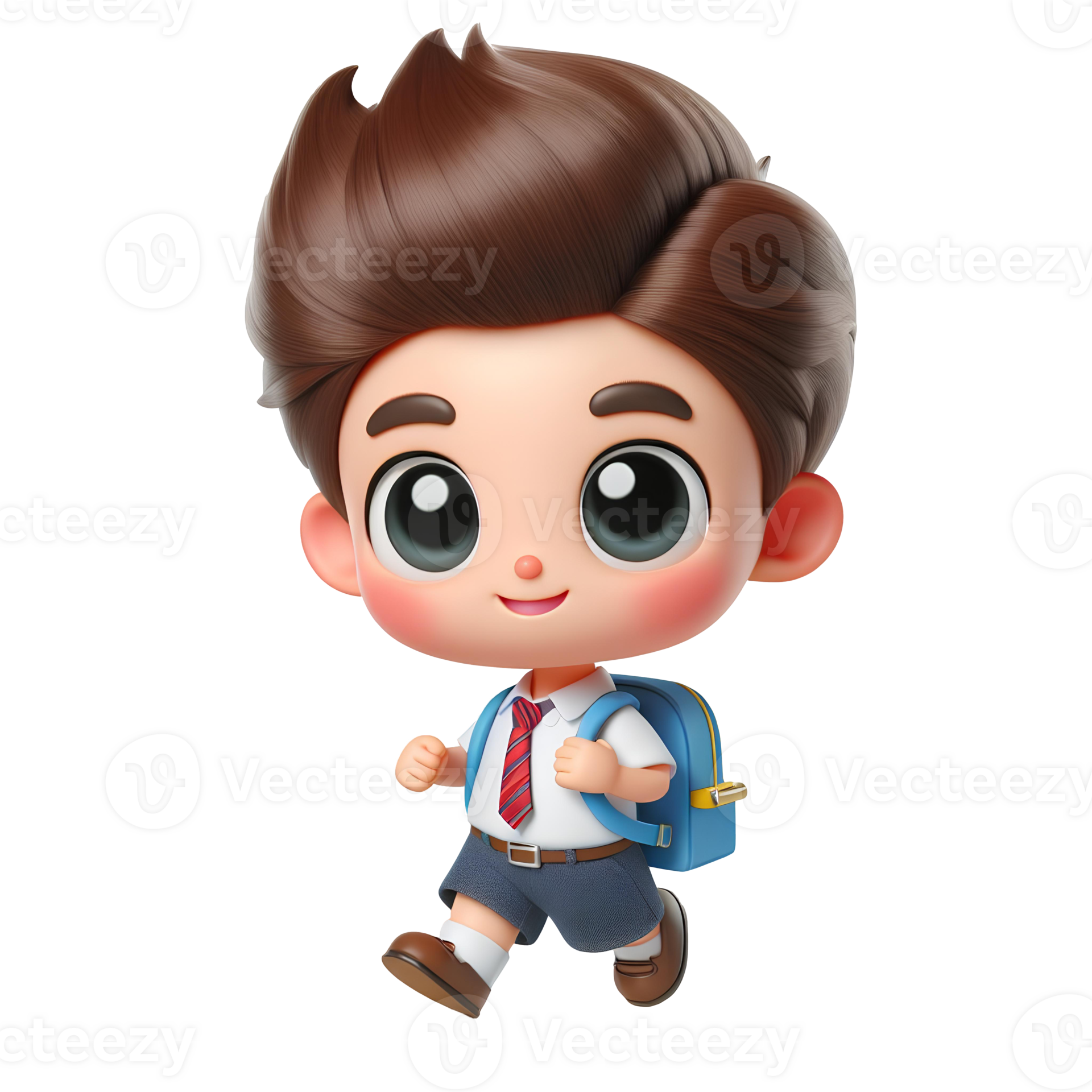 School boy character isolated on transparent background 45356211 PNG