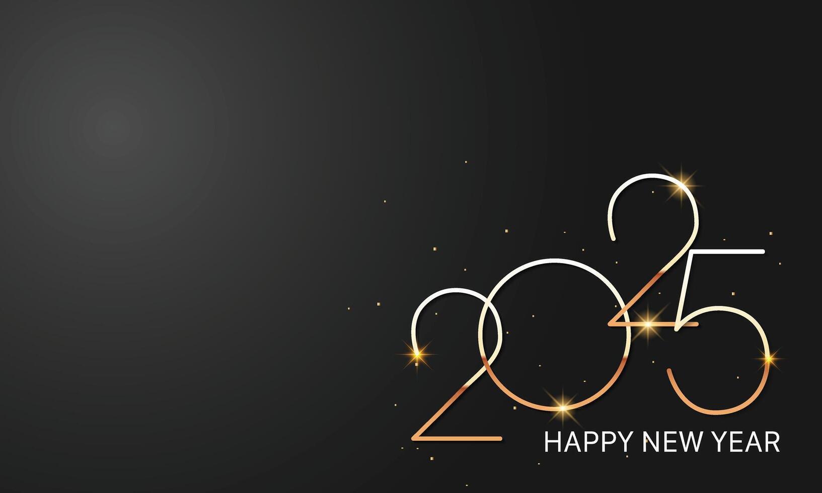 2025 Happy New Year Background Design Greeting Card Banner Poster
