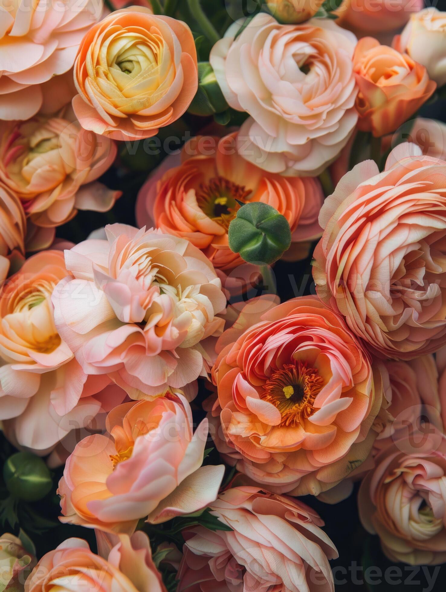 peach color flower bouquet arrangement, ai 45360049 Stock Photo at Vecteezy