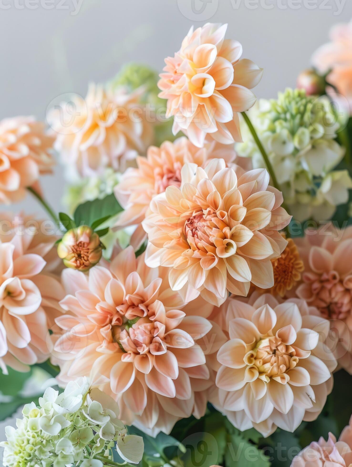 peach color flower bouquet arrangement, ai 45360050 Stock Photo at Vecteezy