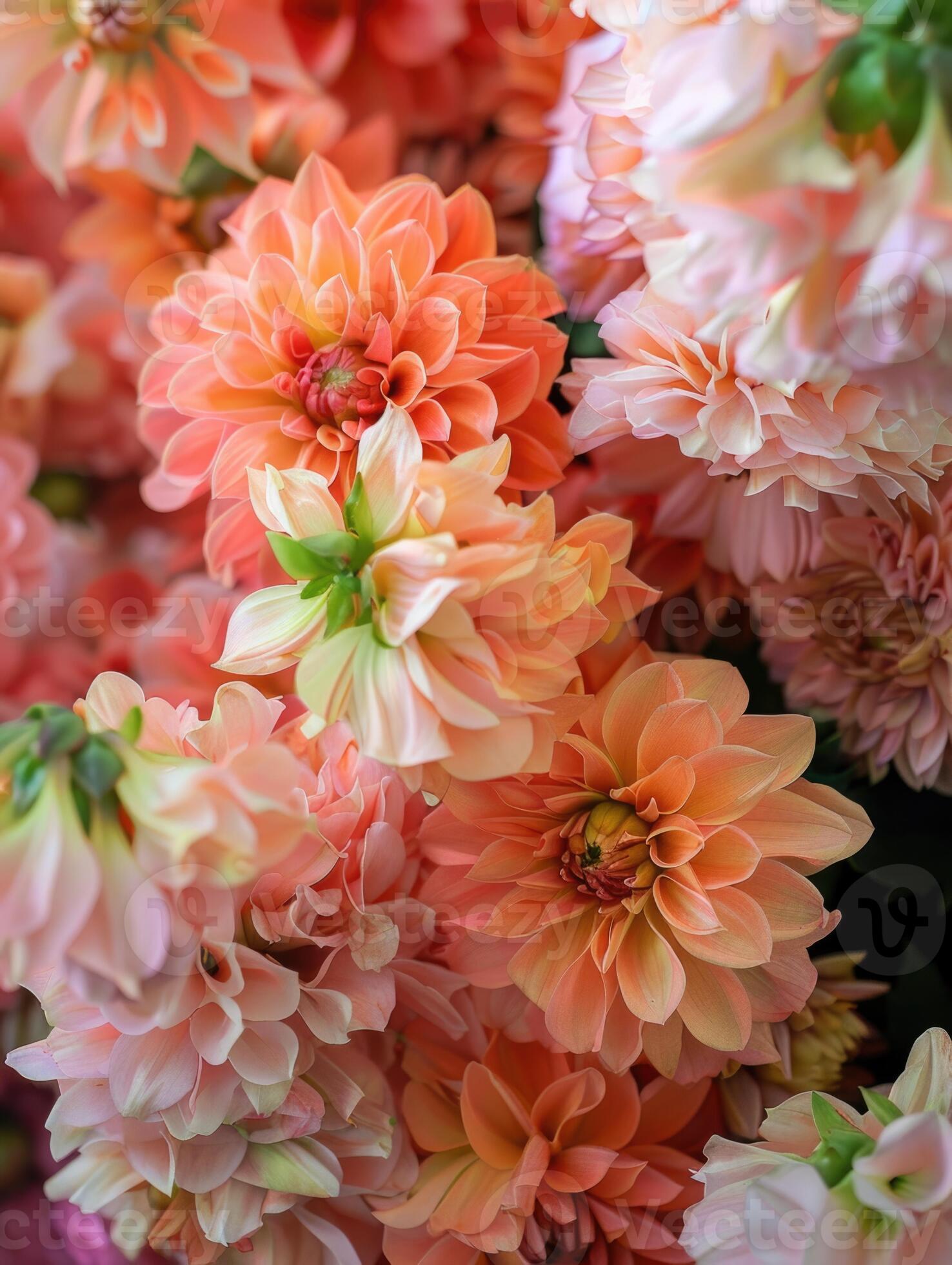 peach color flower bouquet arrangement, ai 45360847 Stock Photo at Vecteezy