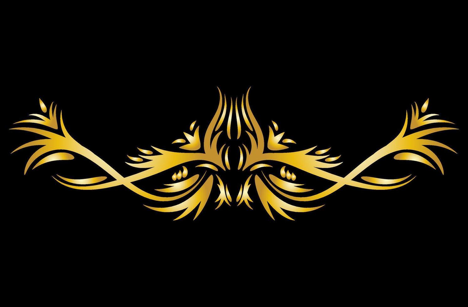 Art Deco Floral Curls And Swirls Ornamental Elements Dividers Or Headers Decorative Vintage Line