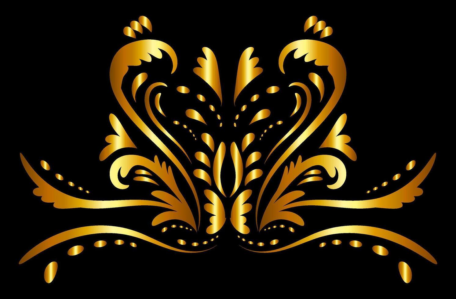 Art Deco Floral Curls And Swirls Ornamental Elements Dividers Or Headers Decorative Vintage Line