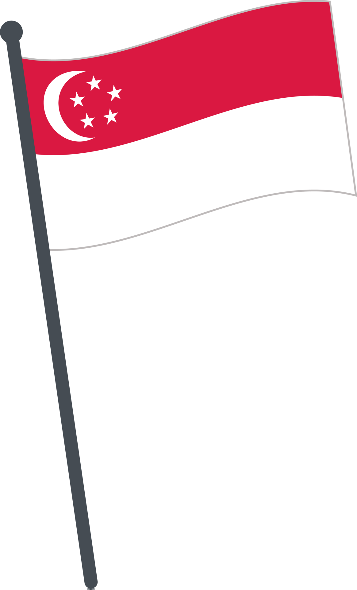 Singapore flag waving on pole. national flag pole transparent. 45369009 PNG Singapore flag waving on pole. national flag pole transparent. 45369009 PNG