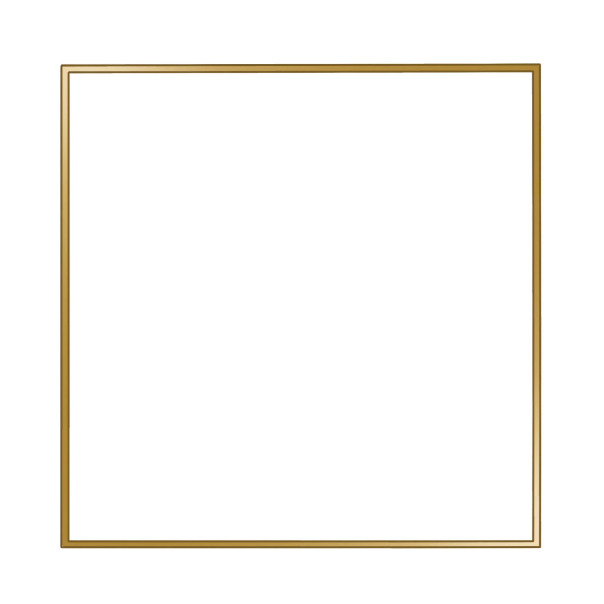 Gold Square Frame on Transparent Background 45369565 PNG