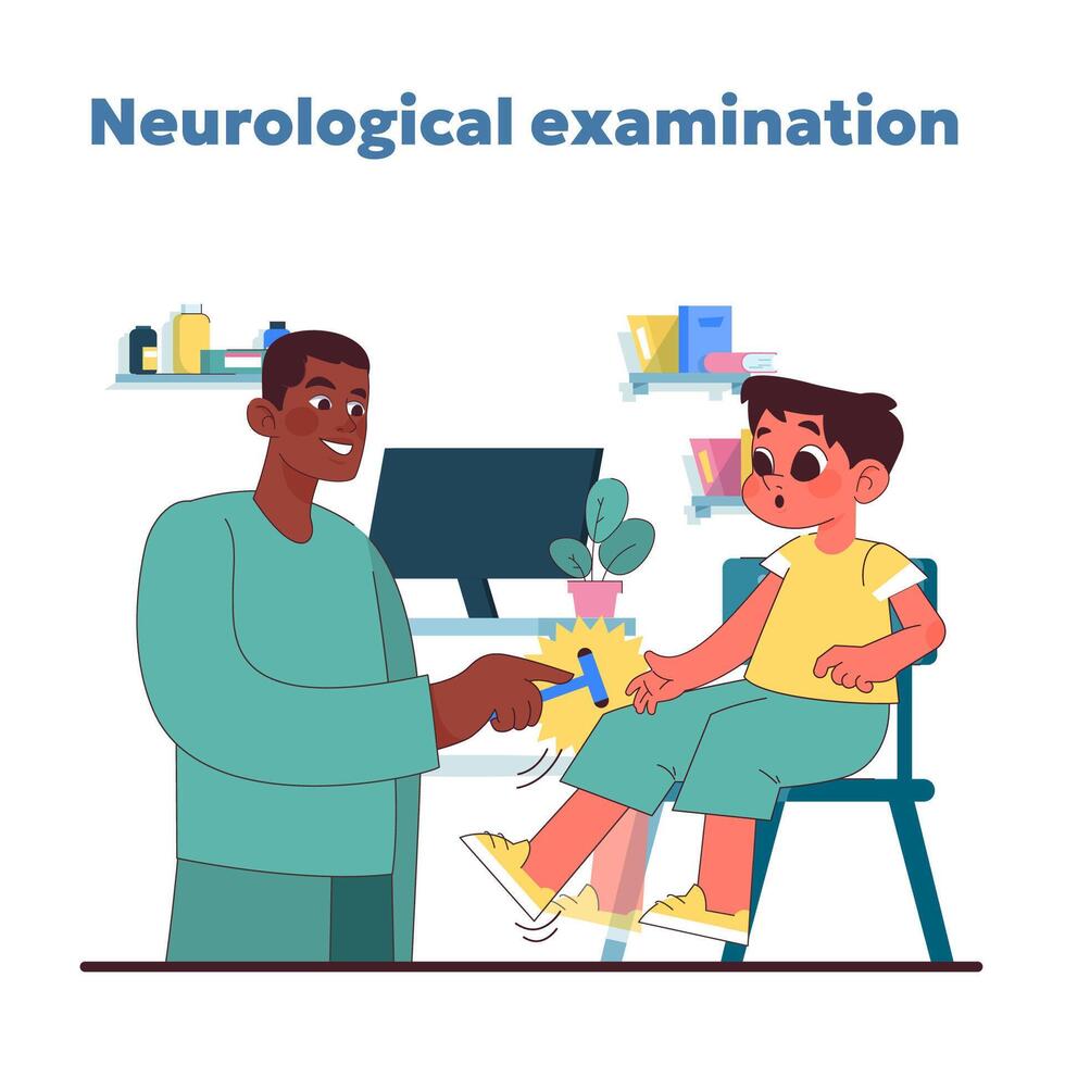 Attentive neurological exam. illustration 45374445 Vector Art at Vecteezy