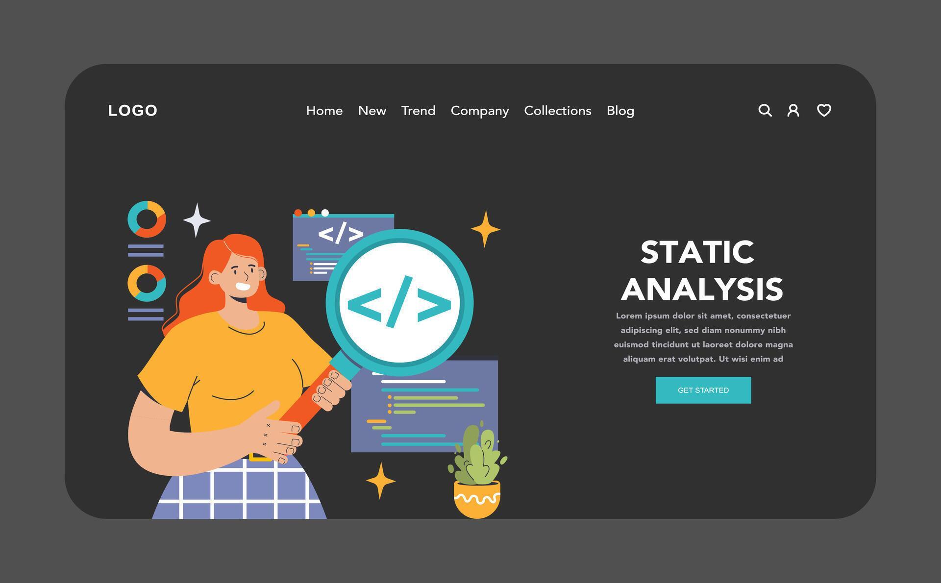 Software Testing Web Banner Or Landing Page Dark Or Night Mode 45374479 Vector Art At Vecteezy
