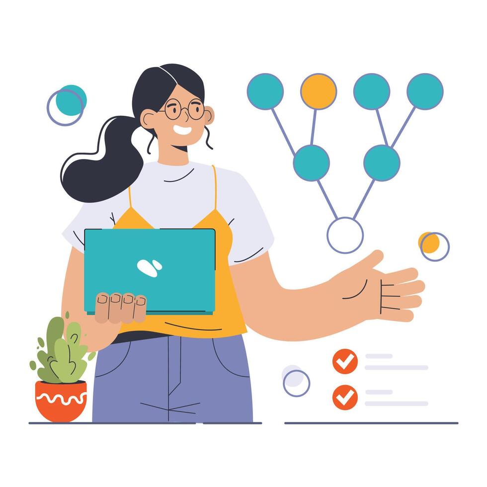 Decision Making Strategic Thinking Brainstorming And Solution Research 45374487 Vector Art At