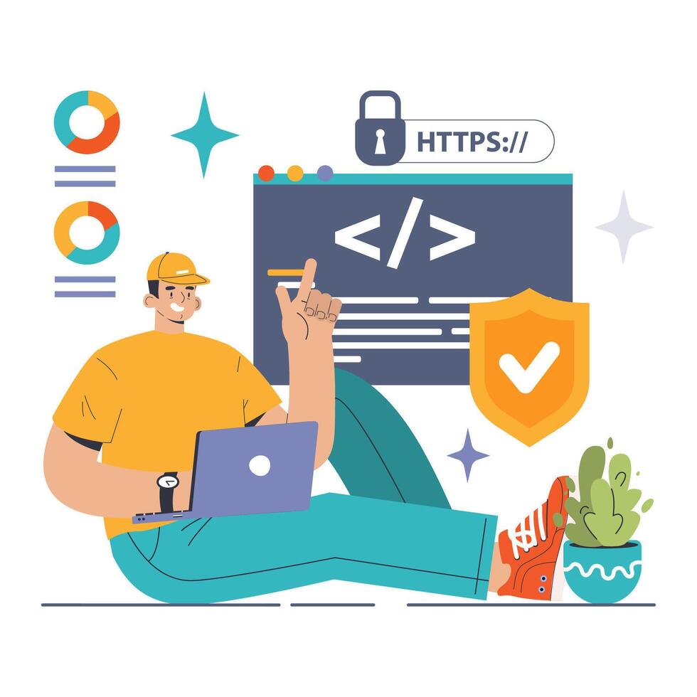 Data Encryption Personal Information Internet Access Or Database 45374504 Vector Art At Vecteezy