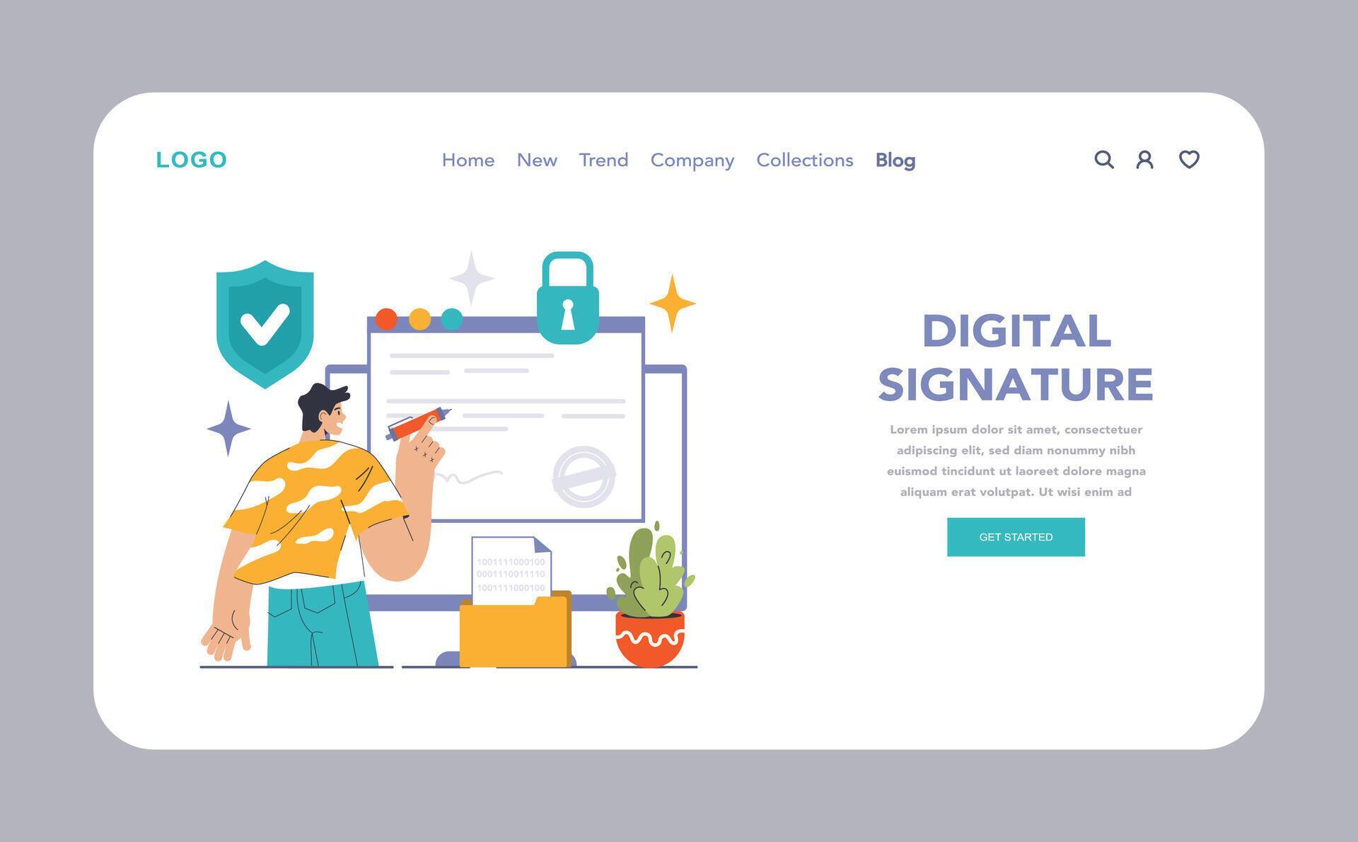 Data Encryption Web Or Landing Personal Information Internet Access 45374509 Vector Art At