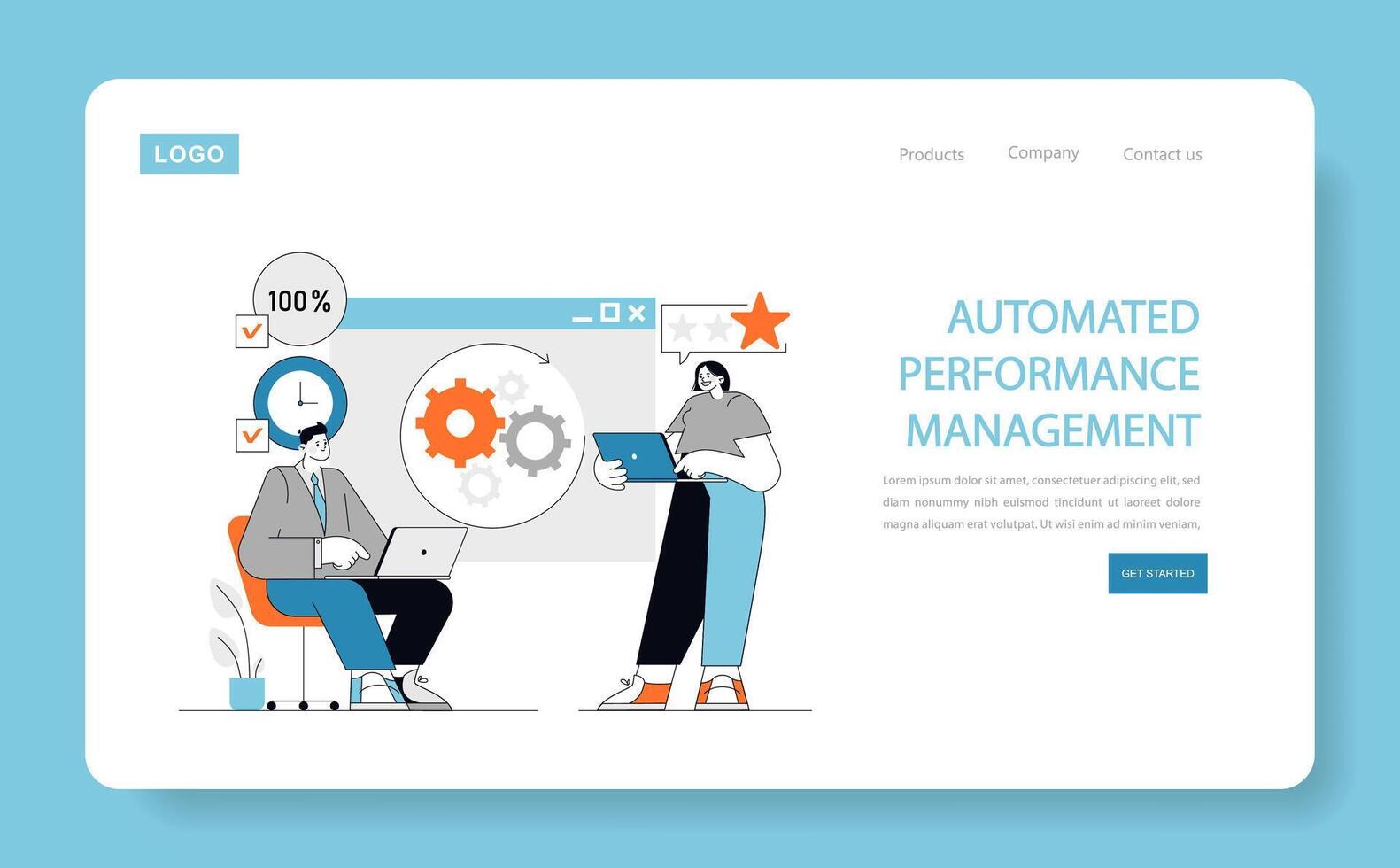 Automated Performance Management concept illustration 45374722 Vector ...