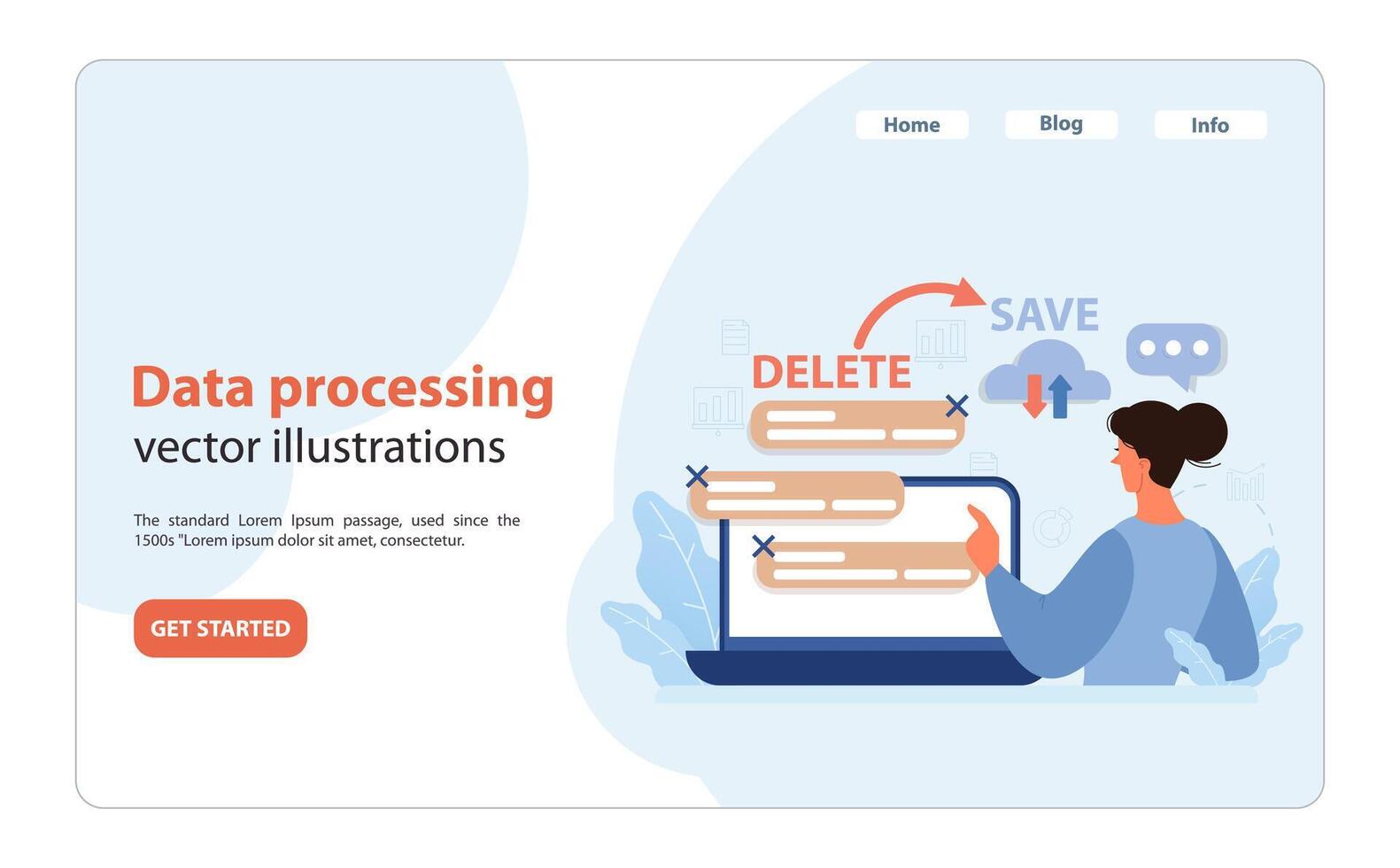 Data processing concept. Flat illustration 45375149 Vector Art at Vecteezy Data processing concept. Flat illustration 45375149 Vector Art at Vecteezy