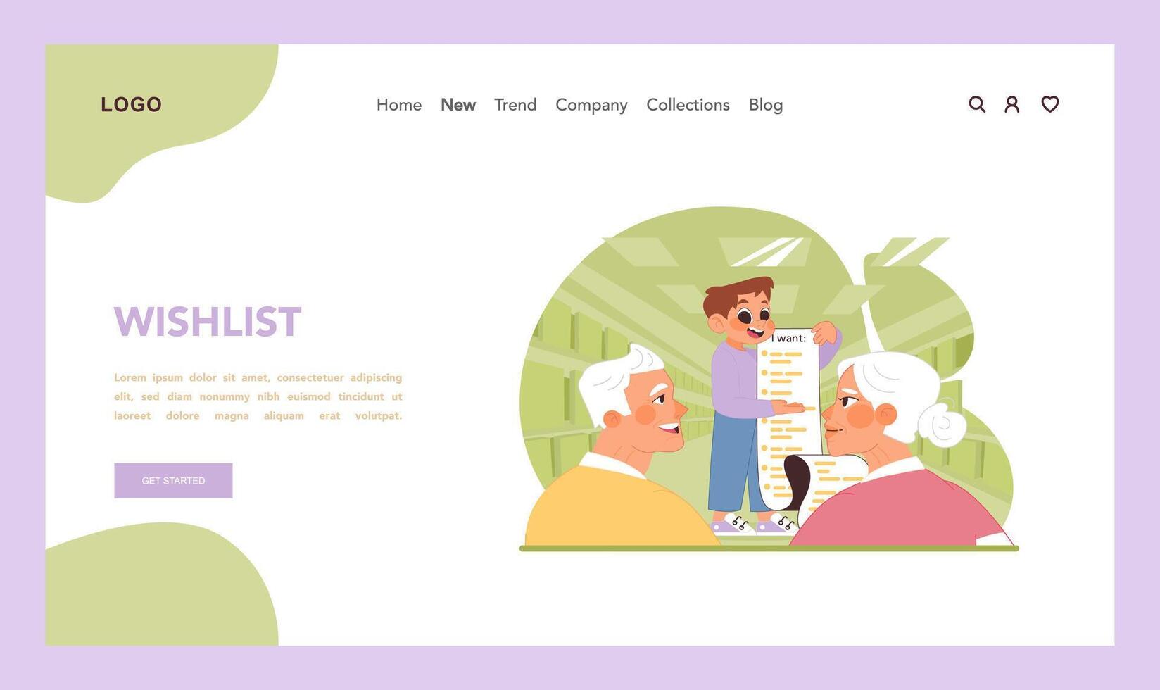 Wishlist concept. Flat illustration 45375204 Vector Art at Vecteezy