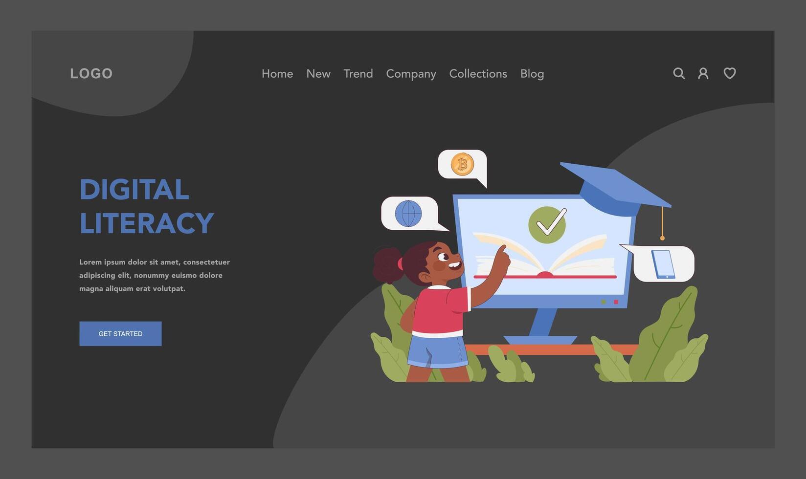 Digital literacy concept. Flat illustration 45375279 Vector Art at Vecteezy Digital literacy concept. Flat illustration 45375279 Vector Art at Vecteezy