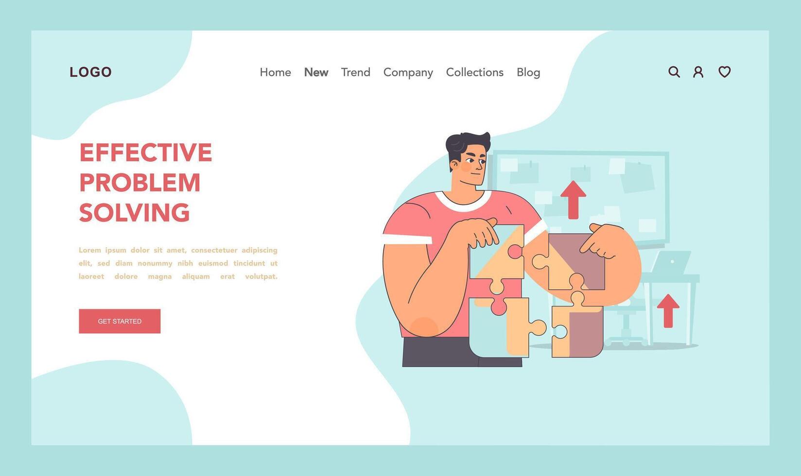 Effective problem solving concept. Flat illustration 45375300 Vector ... Effective problem solving concept. Flat illustration 45375300 Vector ...