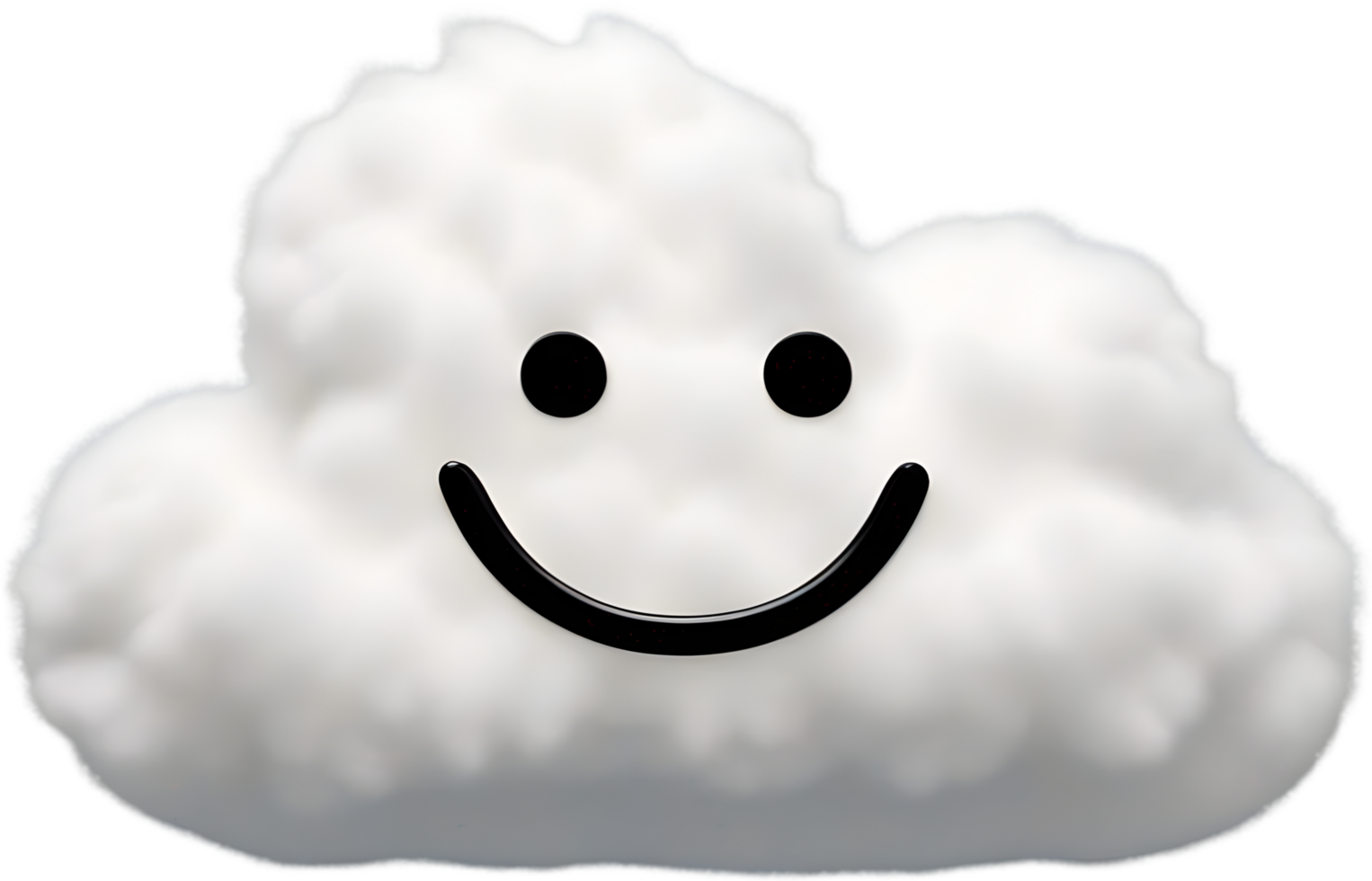 A Fluffy Cloud Shaped Like A Face Ai Generated 45378436 Png