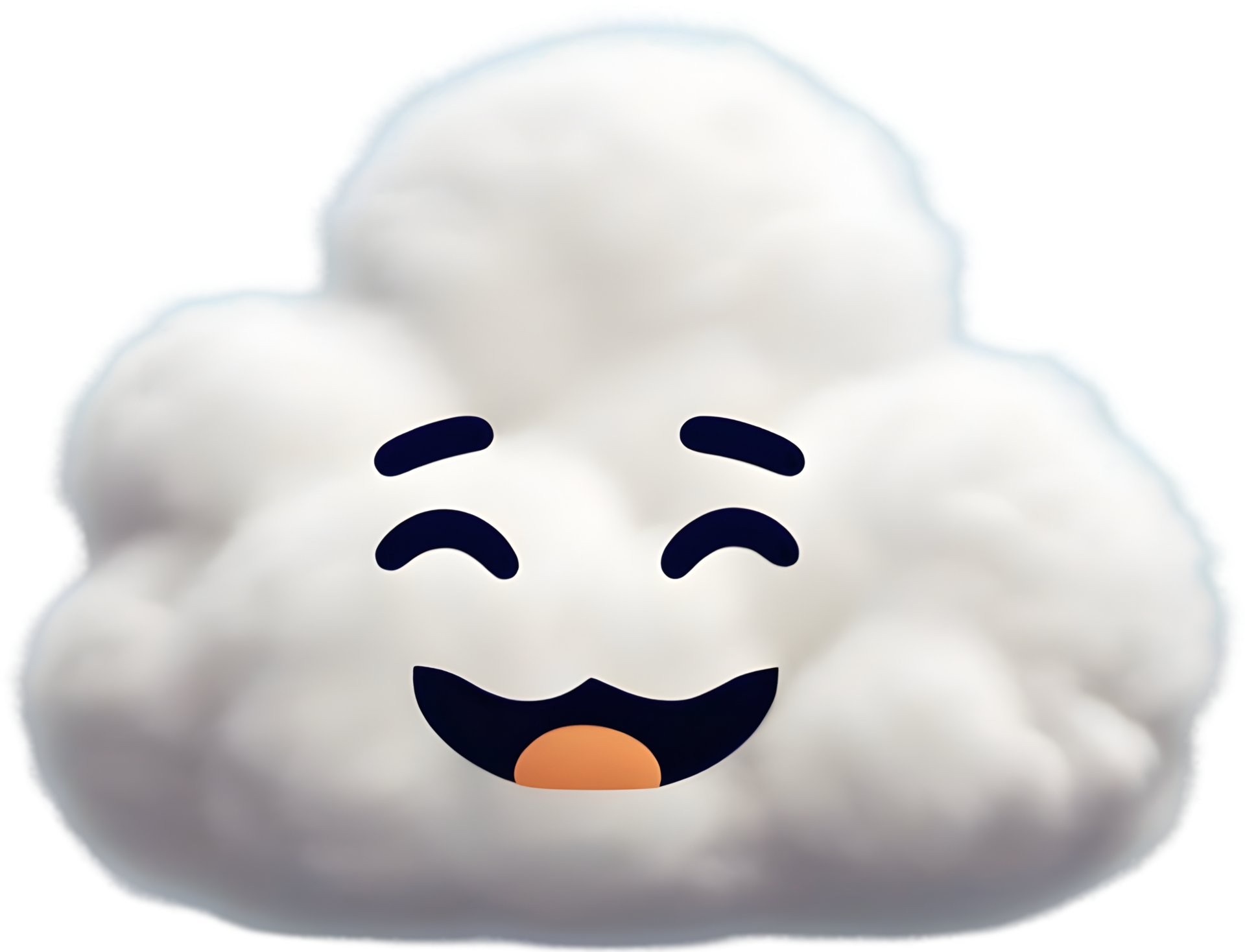 A Fluffy Cloud Shaped Like A Face Ai Generated 45378442 Png