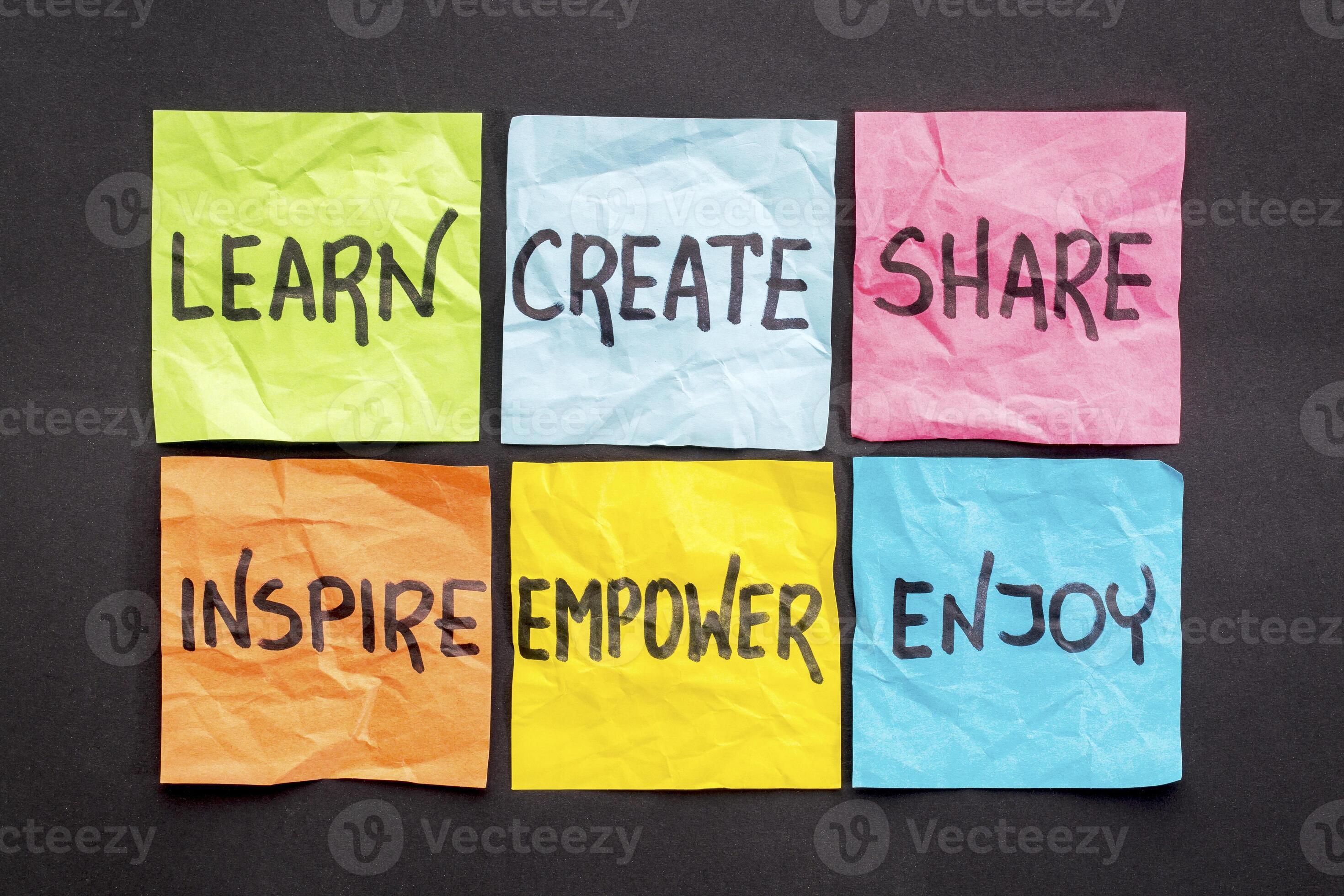 learn, create, share, and inspire 45385257 Stock Photo at Vecteezy learn, create, share, and inspire 45385257 Stock Photo at Vecteezy