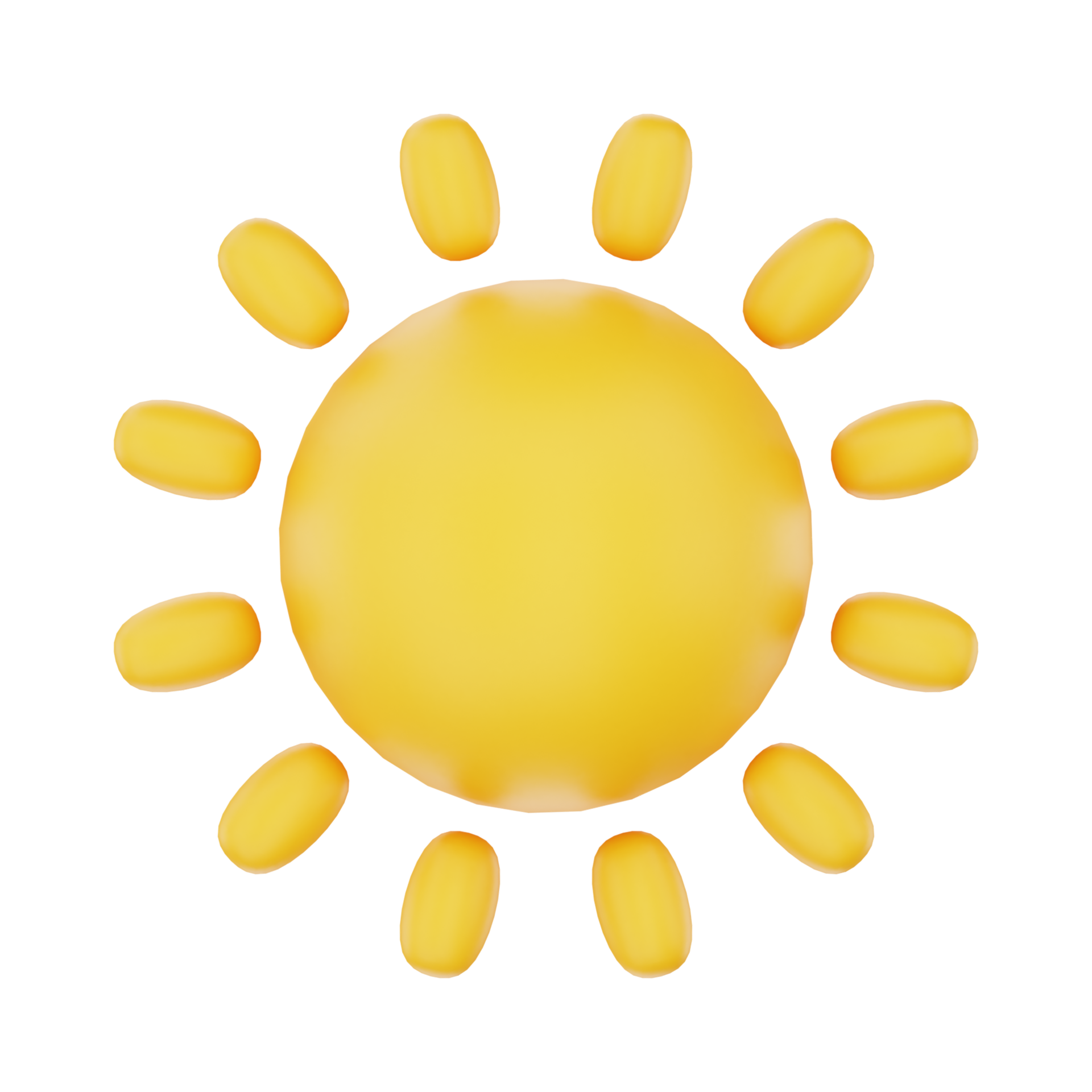 Hot Sun 3d Render Weather Icons Set 45385759 Png
