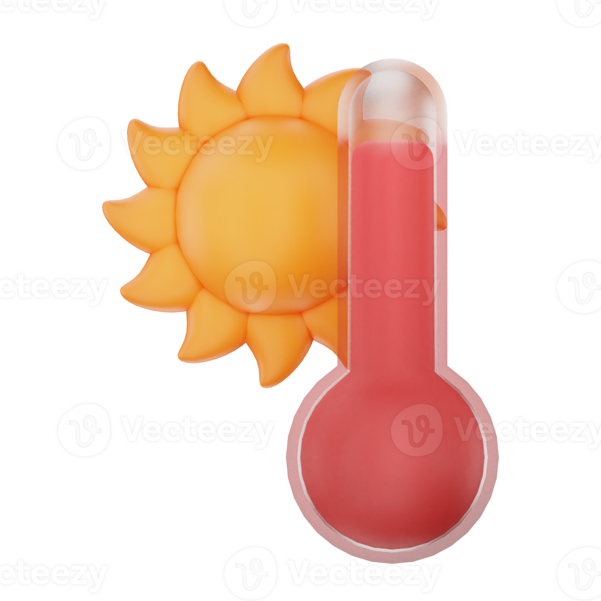 Hot Temperature 3d Render Weather Icons Set 45385784 Png