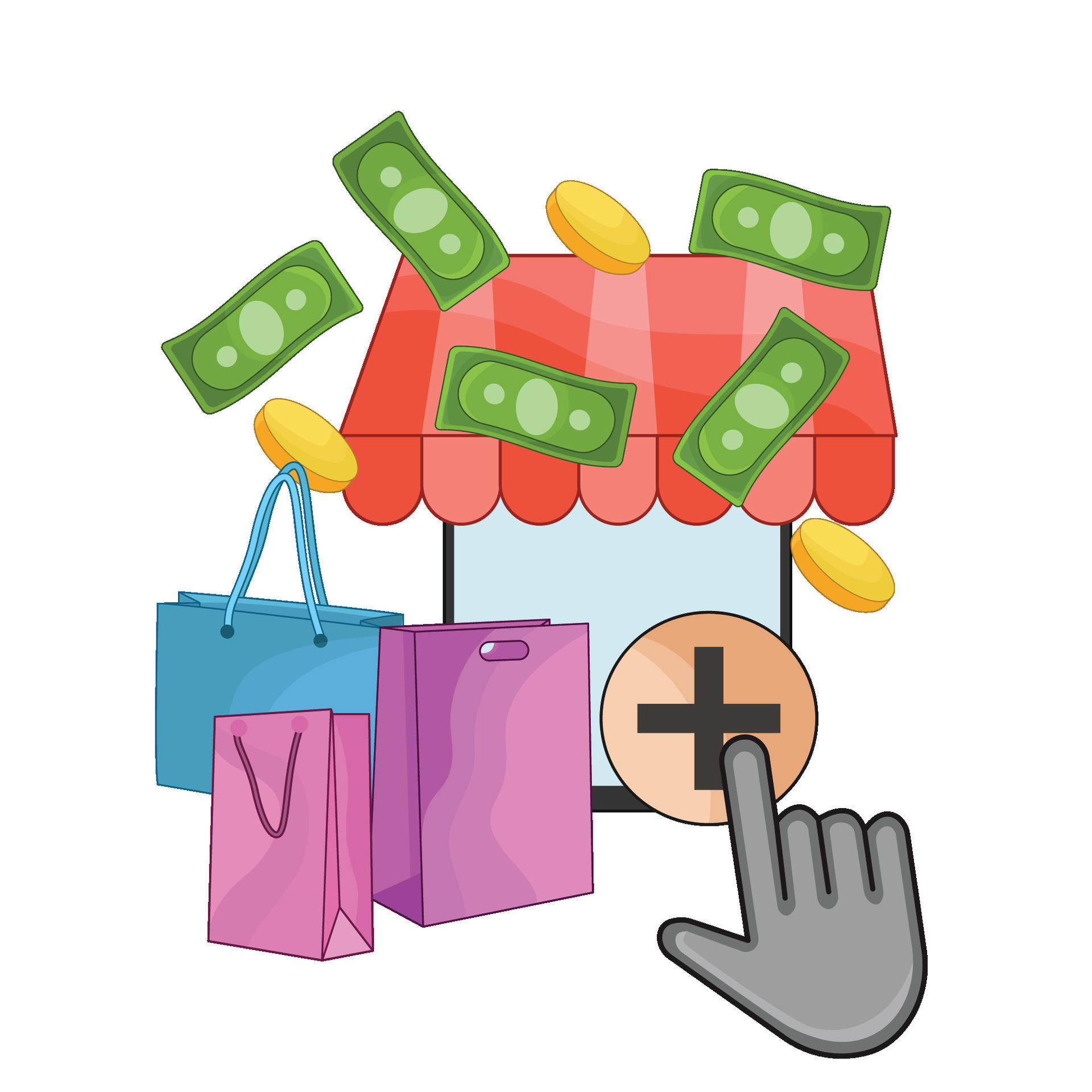 illustration of marketplace 45386979 Vector Art at Vecteezy