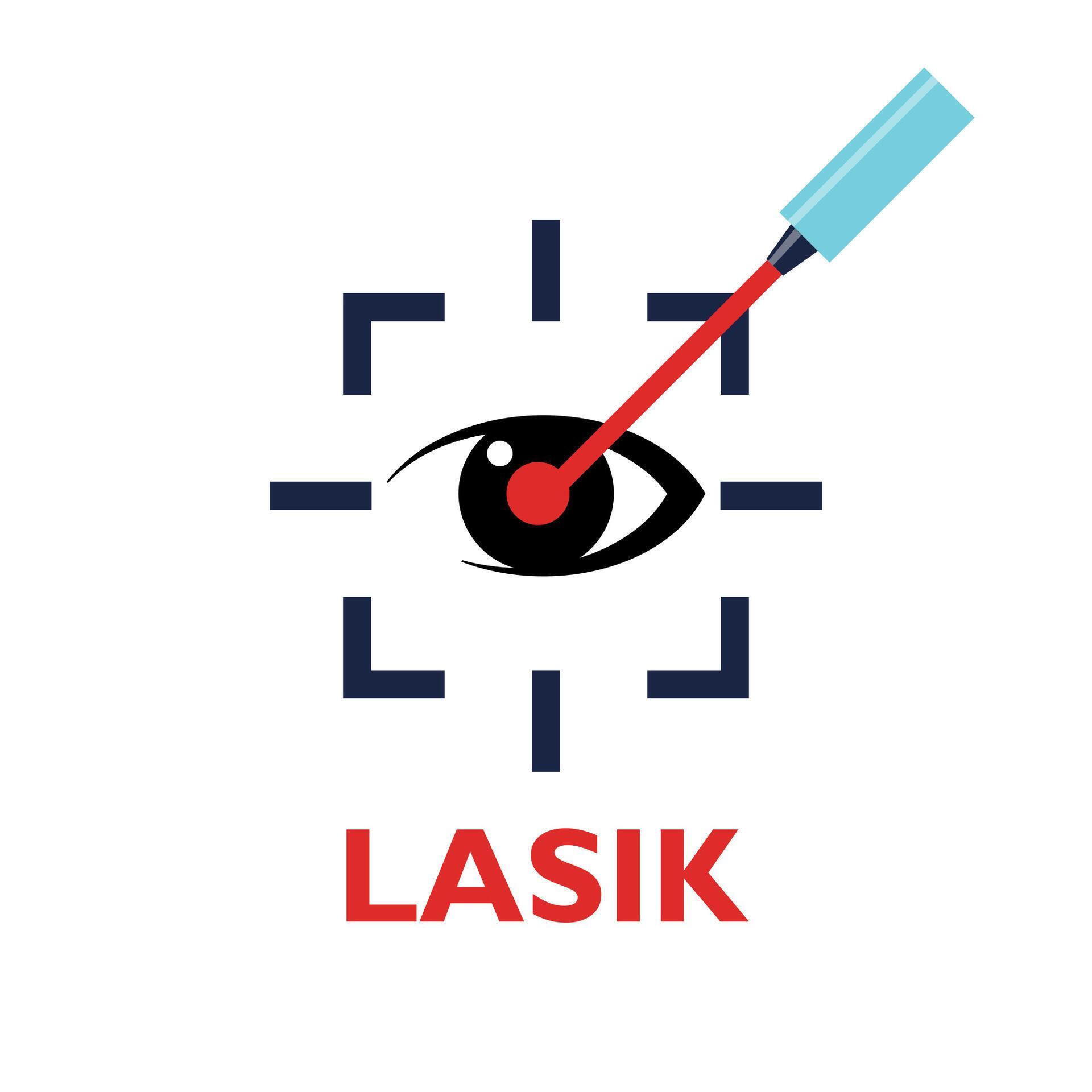 Ojo Láser Cirugía Oftalmología Lasik Tratamiento Icono Visión Médico