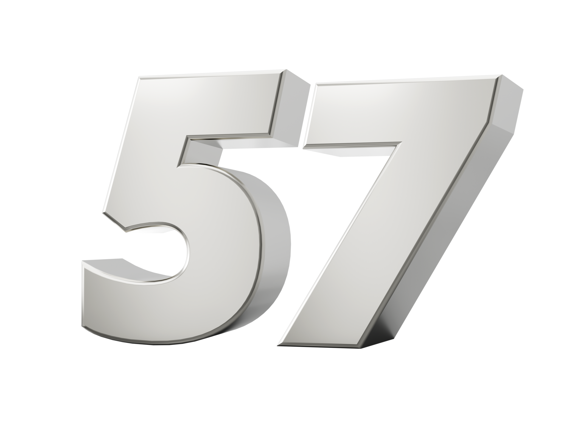 3d Shiny Silver Number 57 Fifty Seven 3d Silver Number, 3d illustration ... 3d Shiny Silver Number 57 Fifty Seven 3d Silver Number, 3d illustration ...