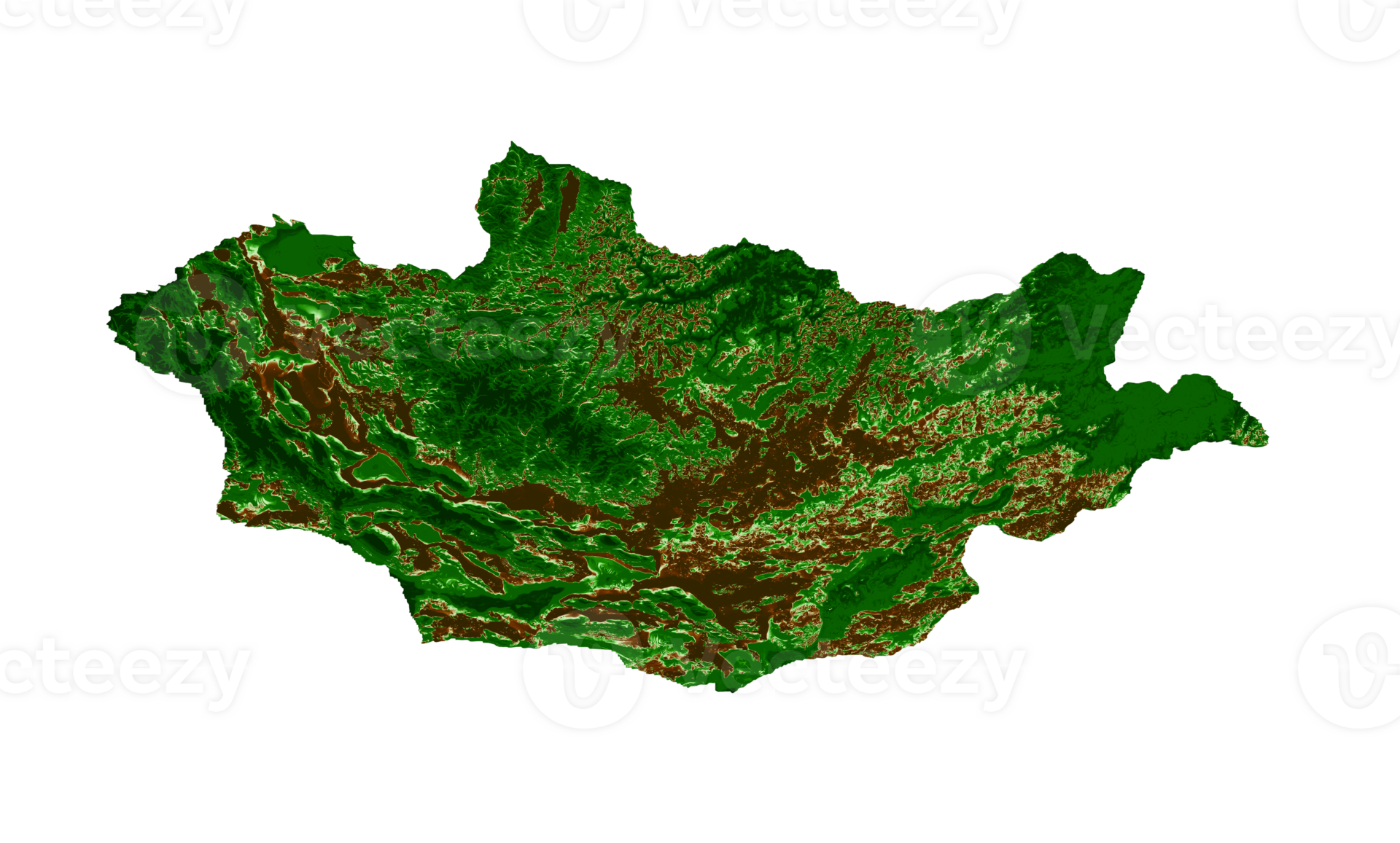 Mongolia Topographic Map 3d realistic map Color 3d illustration ... Mongolia Topographic Map 3d realistic map Color 3d illustration ...