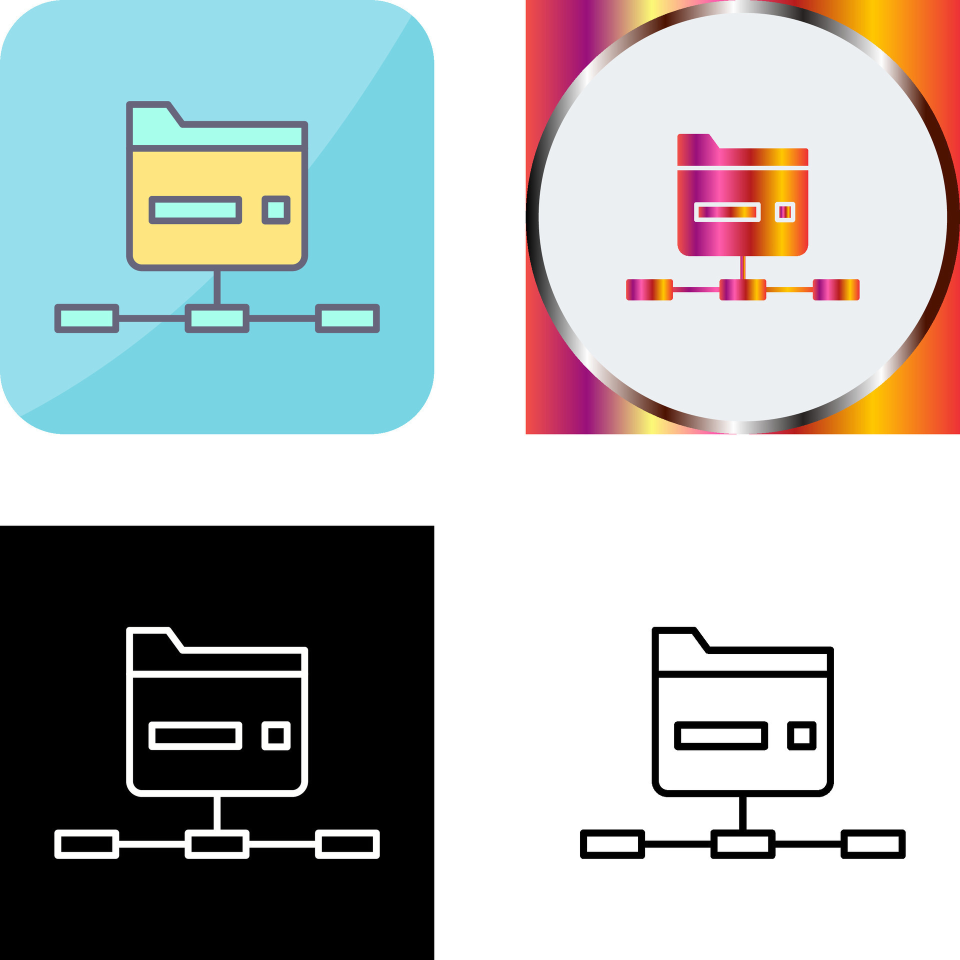 Network Folder Icon Design 45392509 Vector Art at Vecteezy