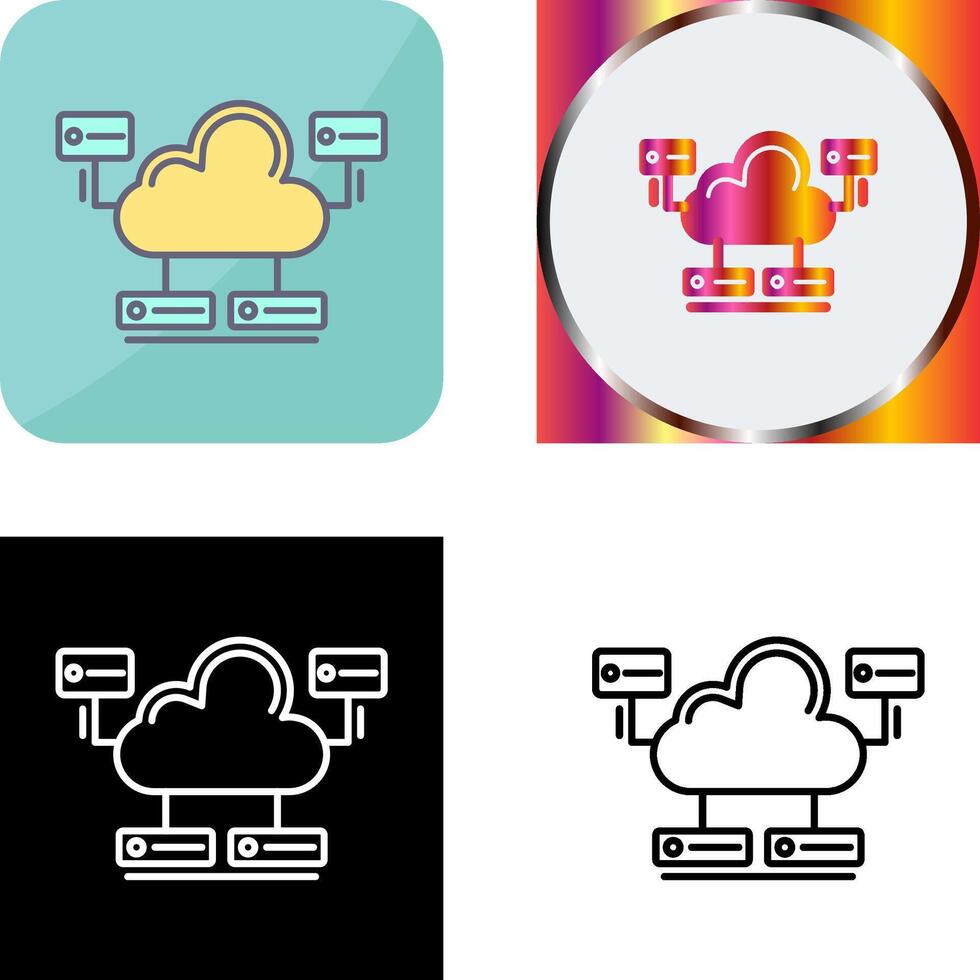 Cloud Database Icon Design 45393438 Vector Art at Vecteezy