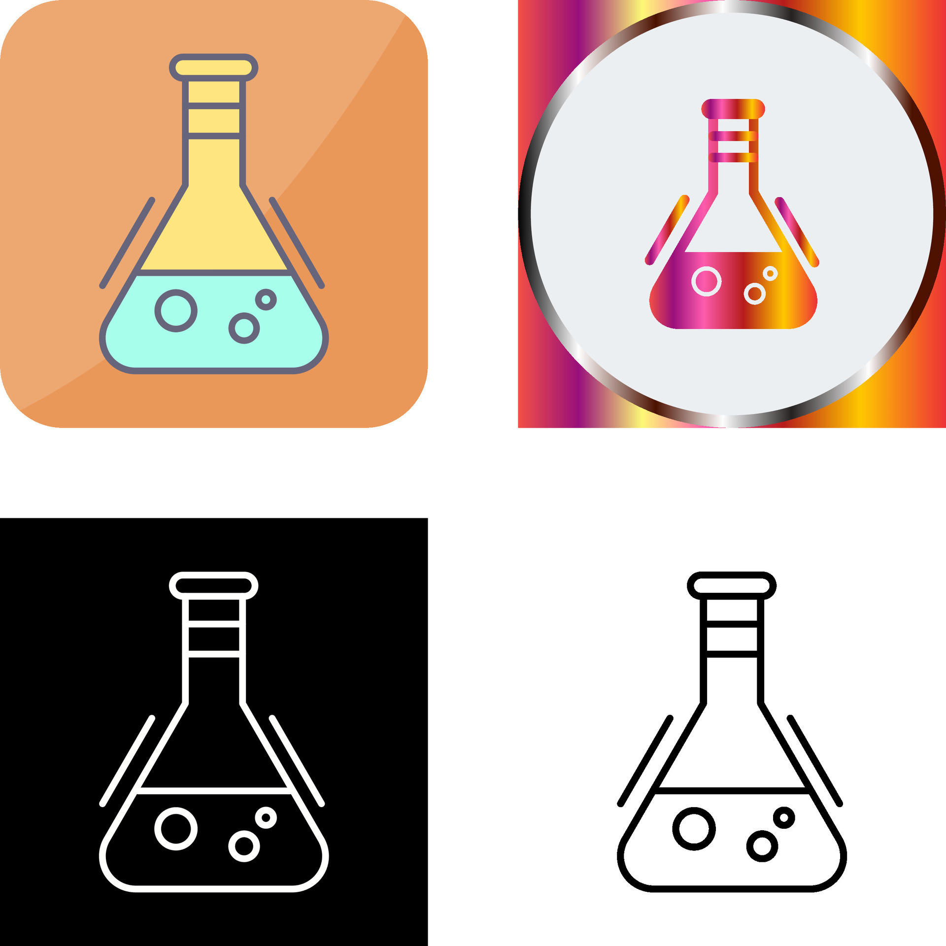 Flask Icon Design 45394910 Vector Art at Vecteezy