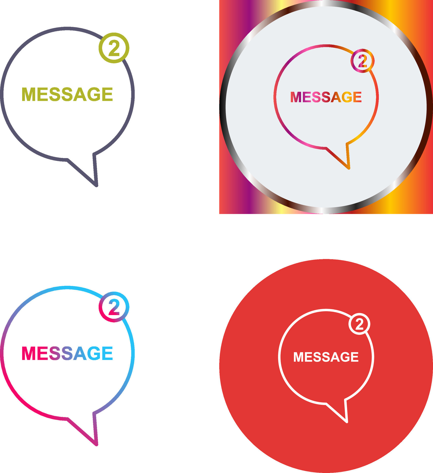 Message Bubbles Icon Design 45396465 Vector Art at Vecteezy