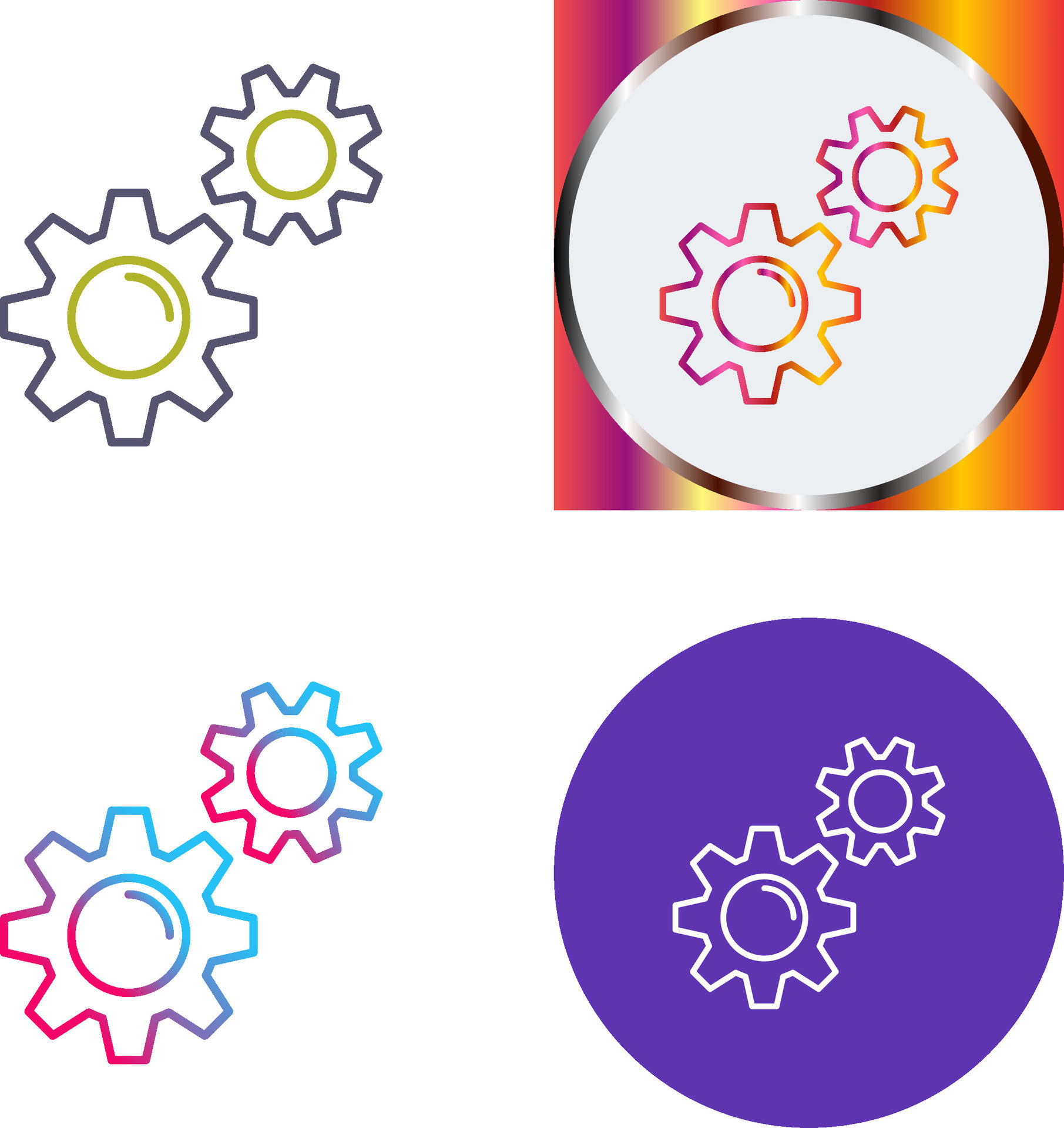 Gears Icon Design 45396483 Vector Art at Vecteezy