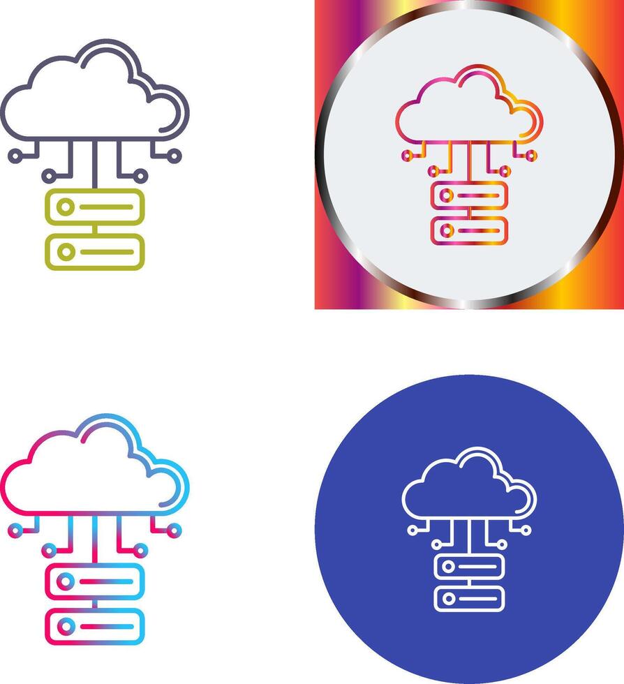 Cloud Database Icon Design 45396720 Vector Art at Vecteezy