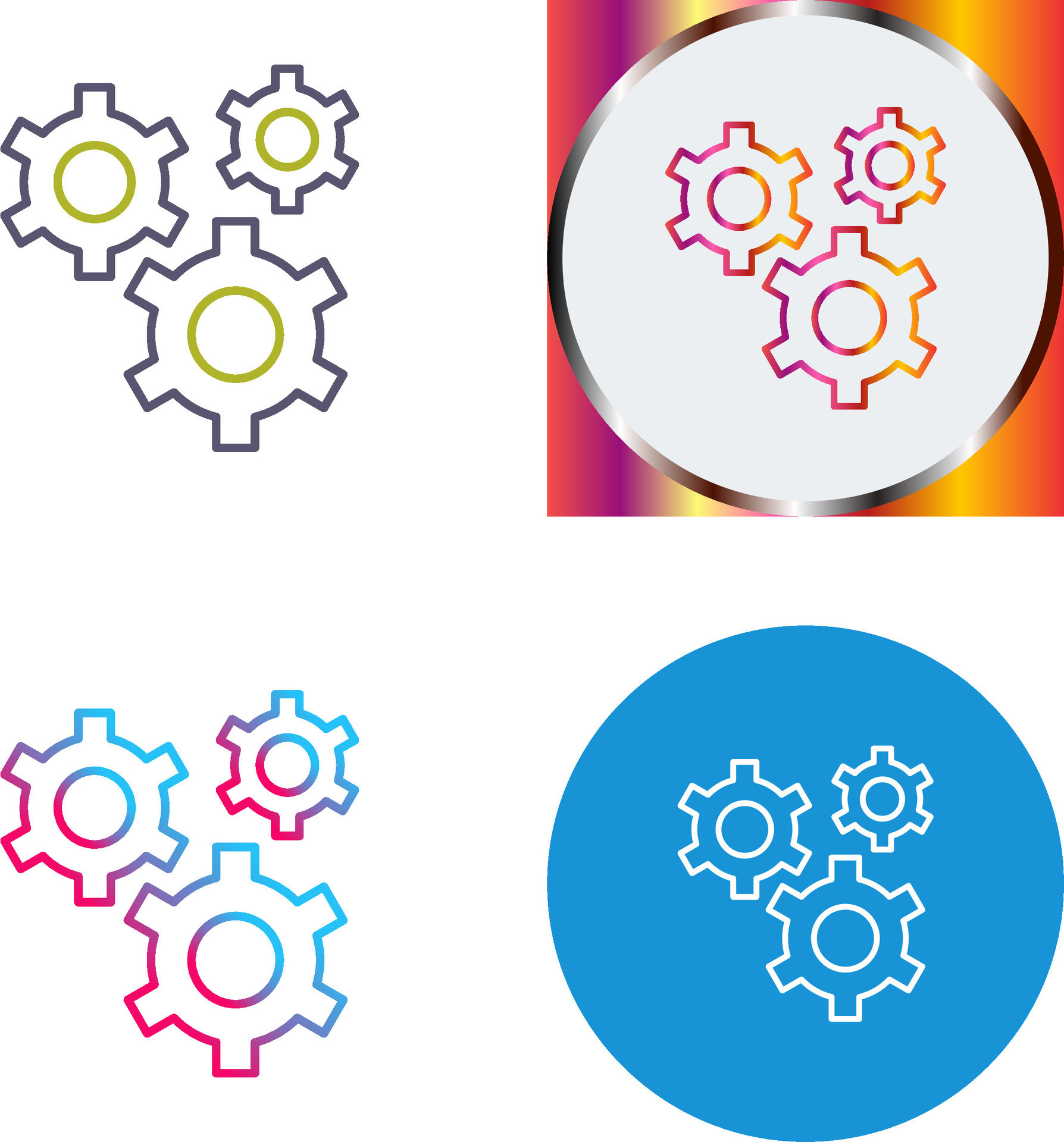 Gears Icon Design 45399054 Vector Art at Vecteezy