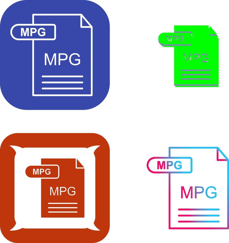 MPG Icon Design 45399846 Vector Art at Vecteezy