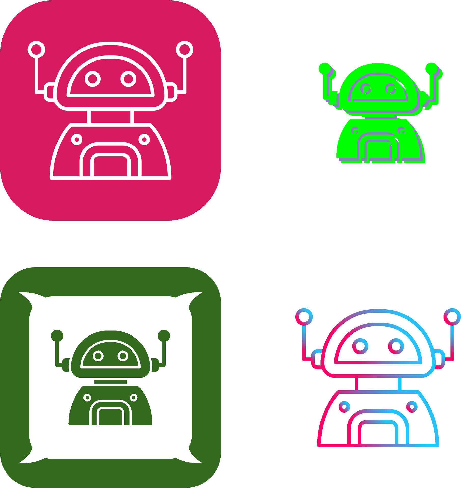 Robot Icon Design 45401111 Vector Art at Vecteezy