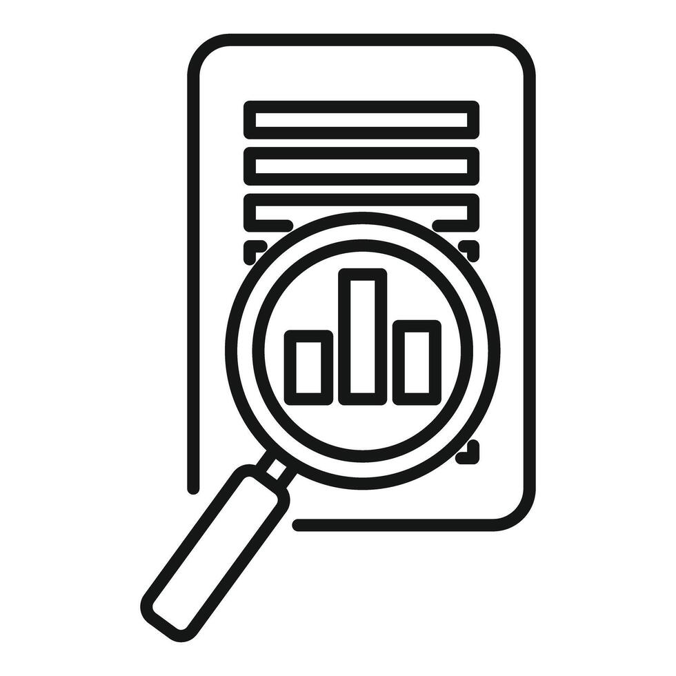 Data analysis icon with magnifying glass 45406824 Vector Art at Vecteezy