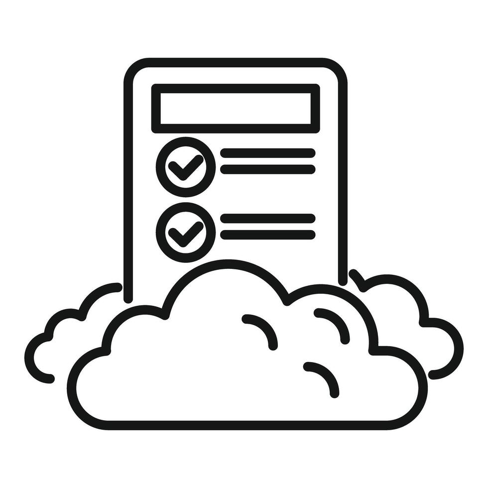 Cloud computing checklist line icon 45408862 Vector Art at Vecteezy