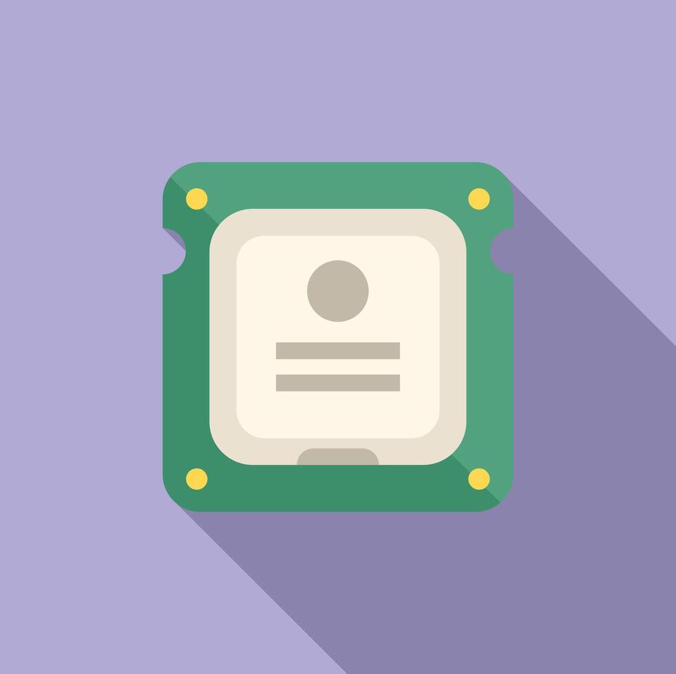 Flat design illustration of computer cpu icon 45409249 Vector Art at ...