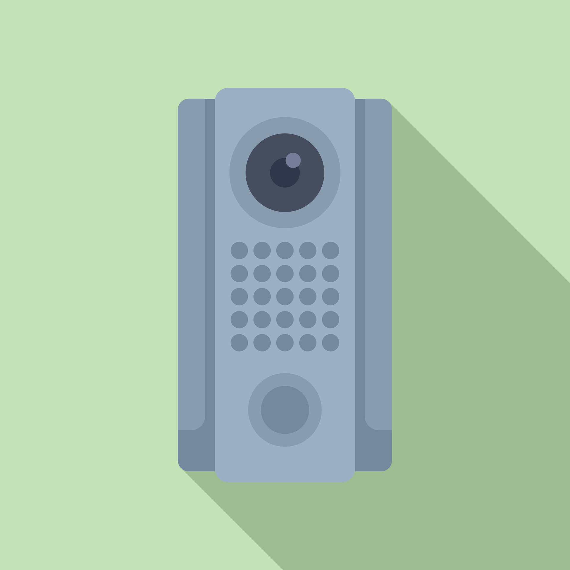 Modern Intercom System Icon On Green Background 45411873 Vector Art At