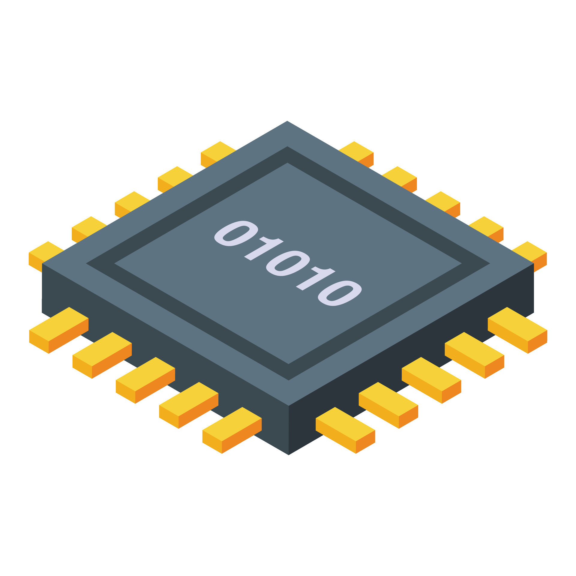Isometric 3d Microchip Illustration 45413026 Vector Art At Vecteezy
