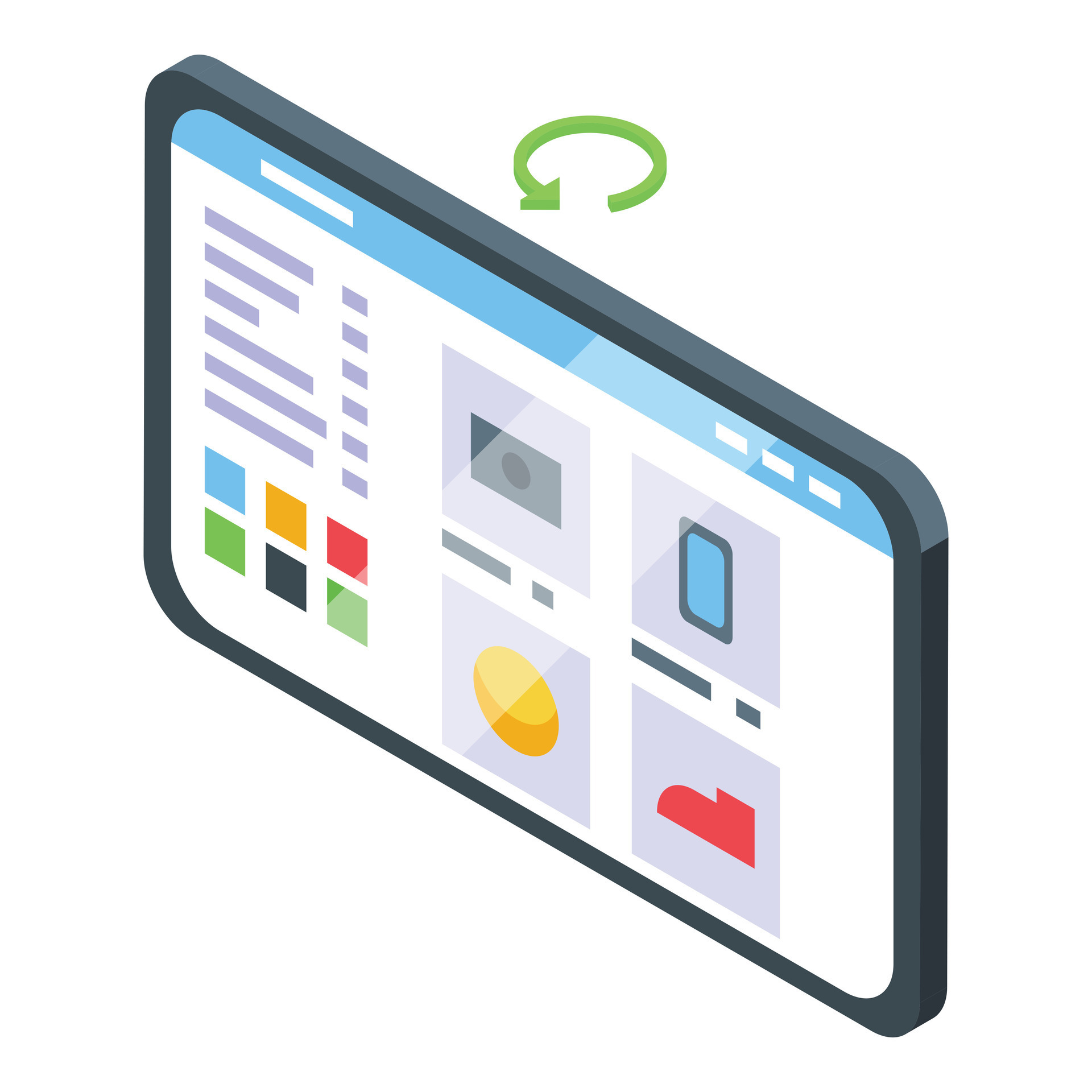 Isometric Smartphone Interface Design Concept 45413224 Vector Art At