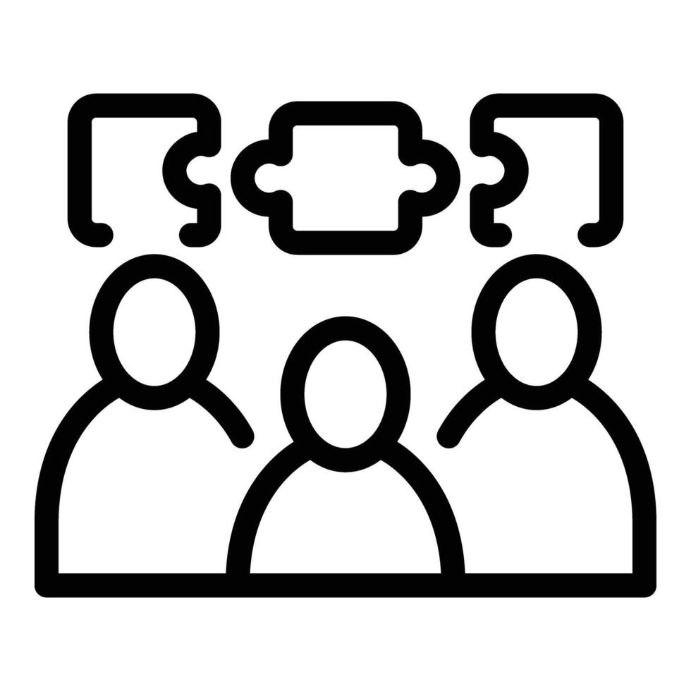 Teamwork development icon outline . Problem solving 45413900 Vector Art ...