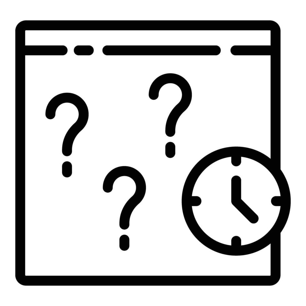 Frequently asked issues icon outline . Problem solving website section ...