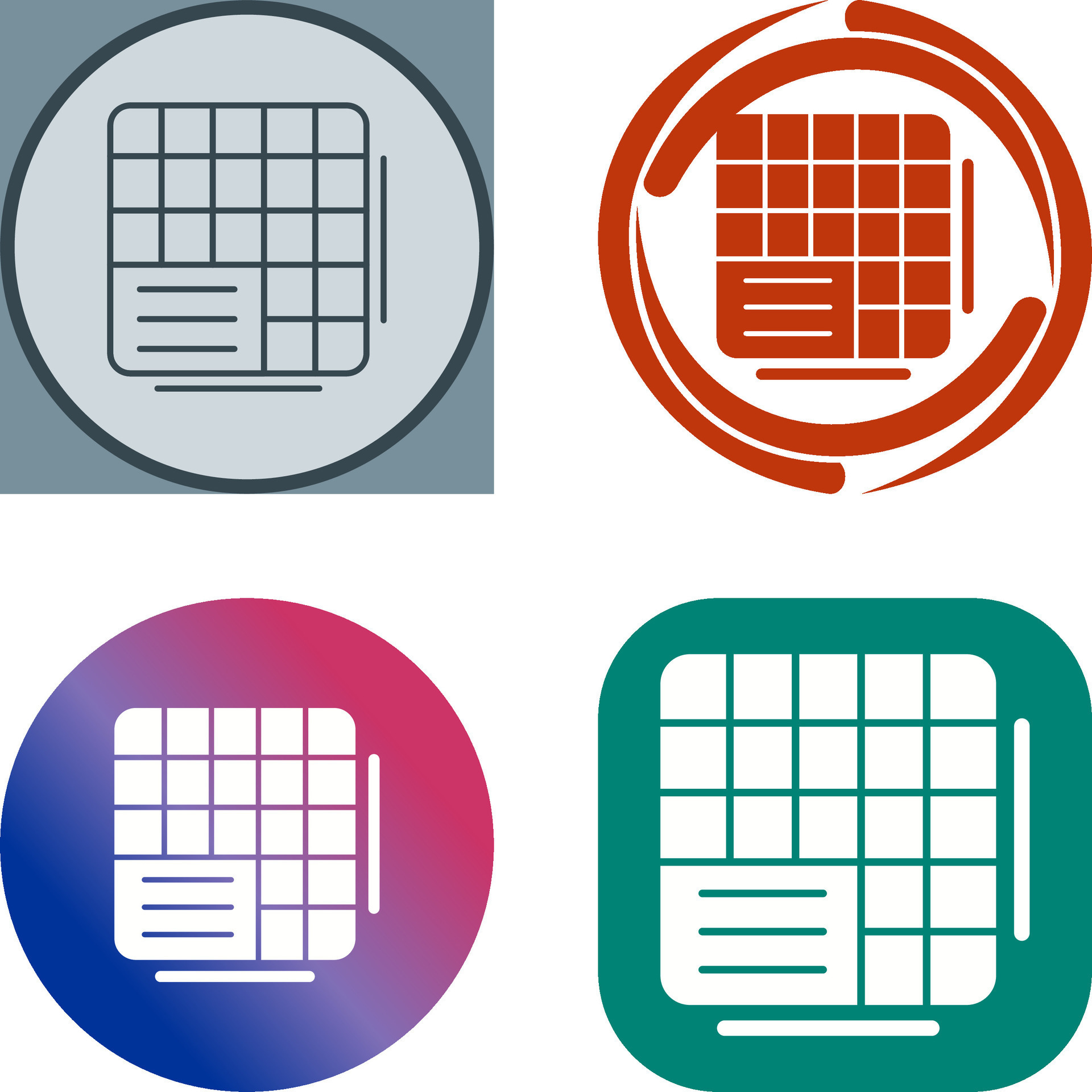 Table Data Icon Design 45417830 Vector Art at Vecteezy